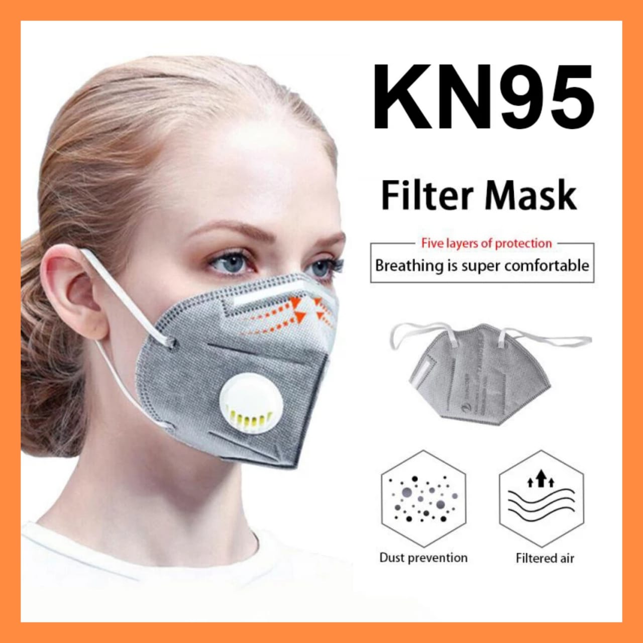 Black Fashion Mask Outdoor, High Quality Fashion(K.N.9.5) Face Mask ...