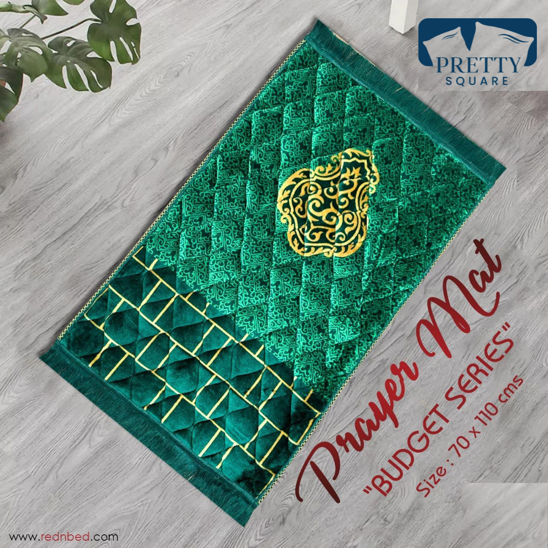 Plush Velvet Jai Namaz quilted Prayer Mats Premium Orthopedic Foam ...