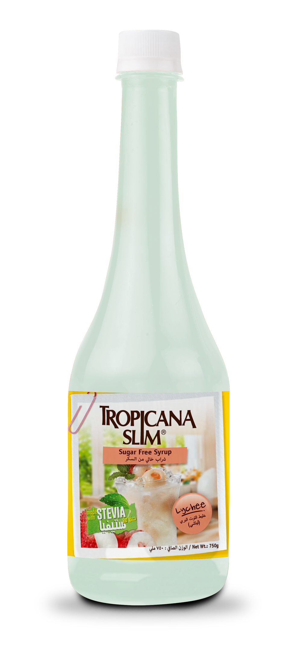 Tropicana Slim Stevia Sugar Free Syrup Lychee Flavor - 750ml | Daraz.pk