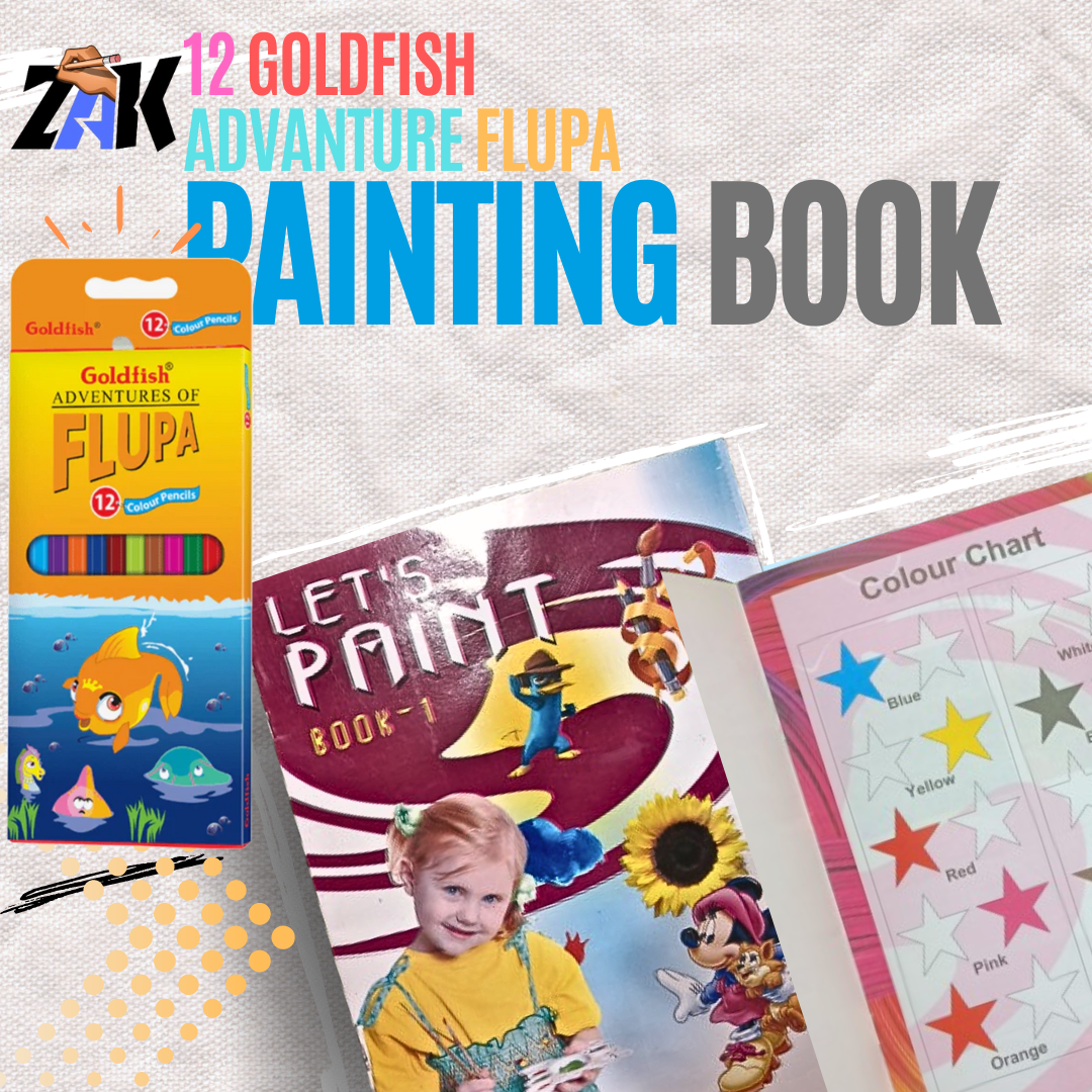 Goldfish 12 Color Adventure Of Flupa With Coloring Kids Book - Goldfish ...