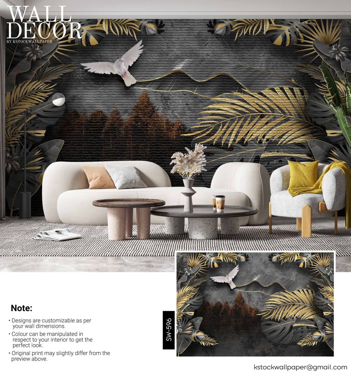 Wall Decor Wallpaper Room Decoration 3D Flex Wallpaper 10*10 Size ...