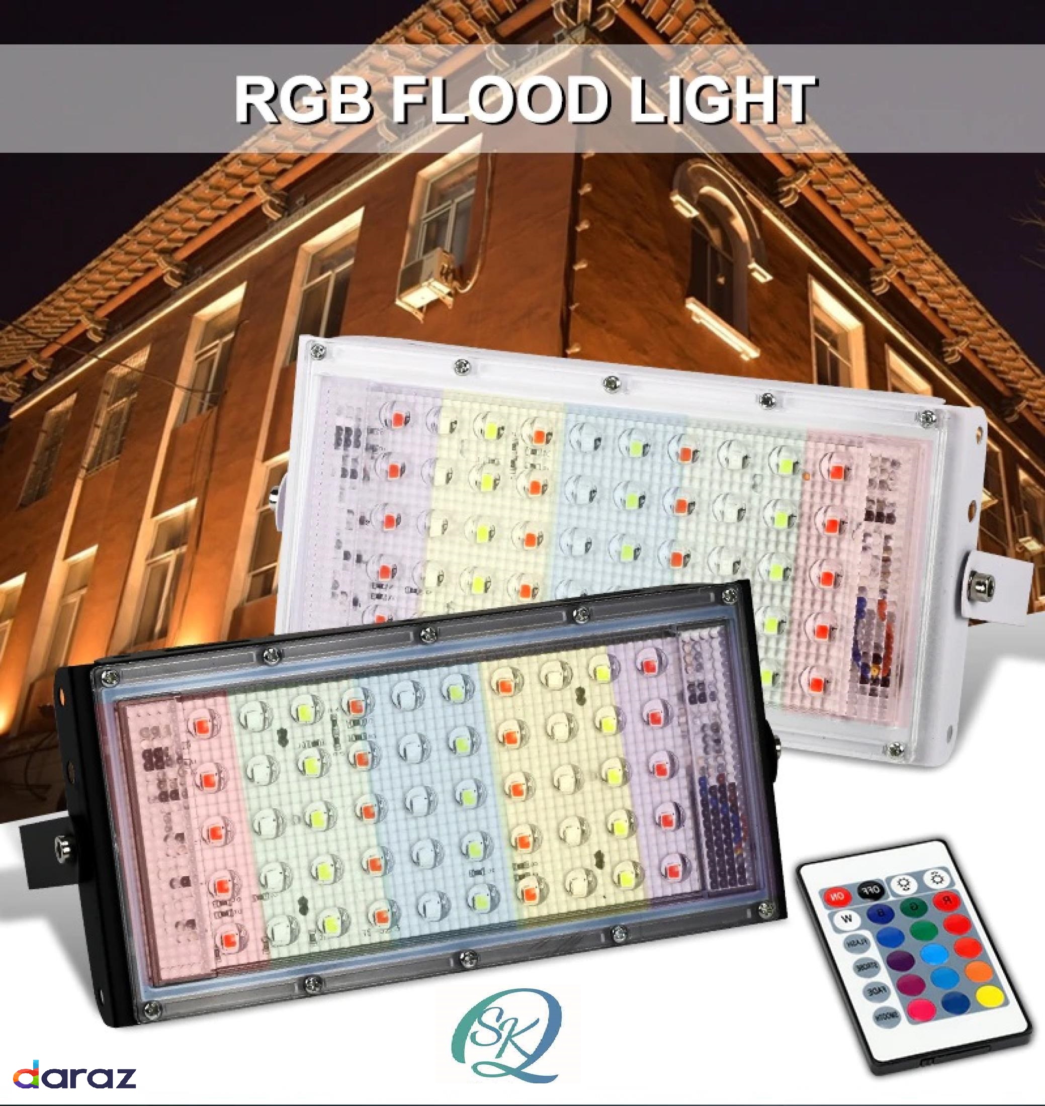 SKQ 50W RGB LED Flood Light Spotlight 220V-240V IP65 Outdoor Lighting ...
