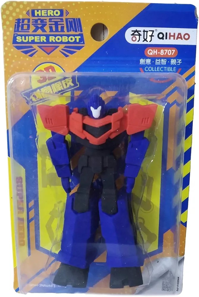 3D Super Robot Eraser - Super Hero Robot Eraser Set- 3D Puzzle Eraser ...