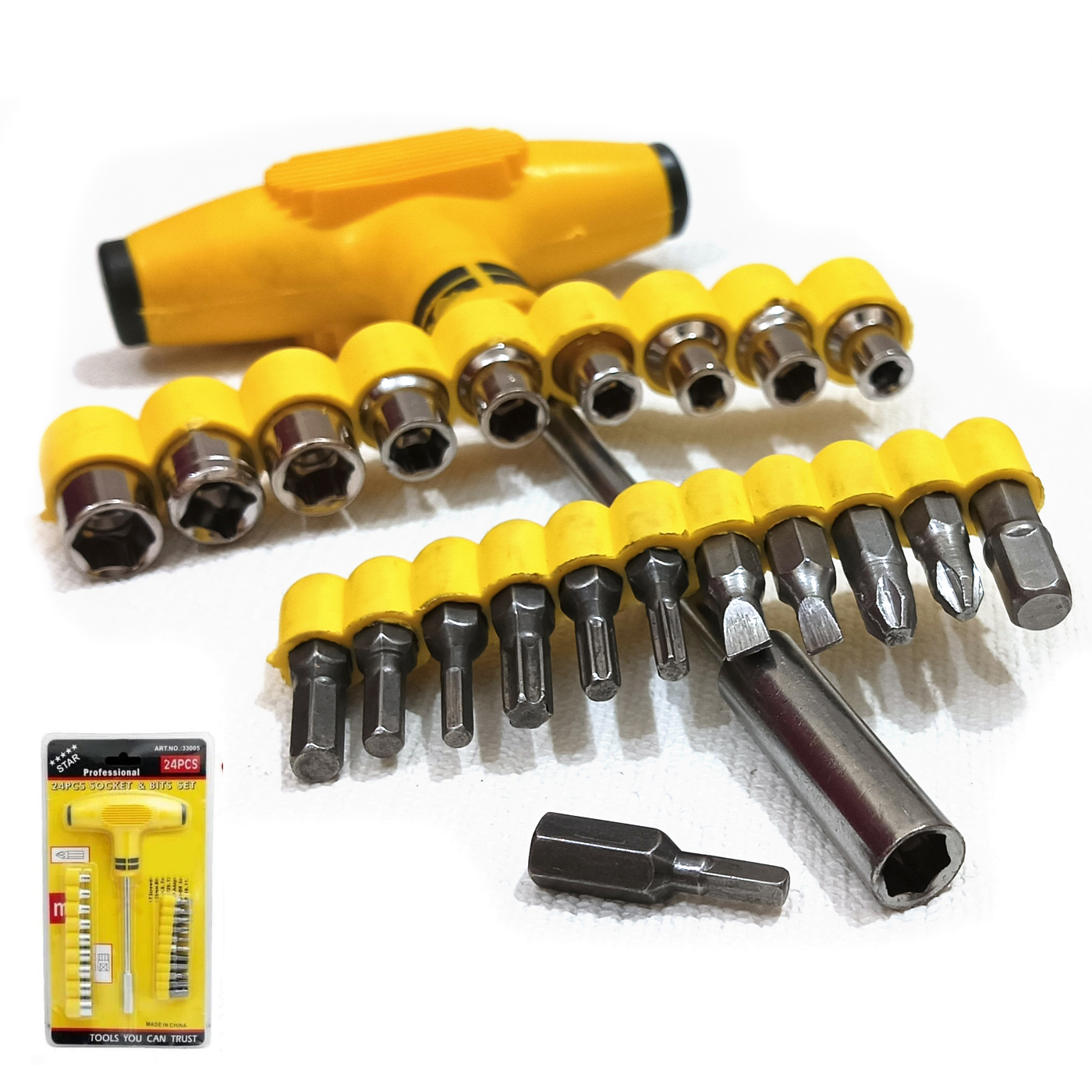 T Shape Screwdriver Set | 24 in 1 Multifunction repair opening tool kit ...