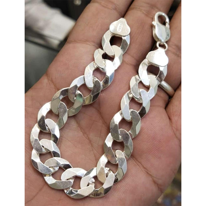Pure 925 Silver / Chandi Heavy Bracelet For Men | Daraz.pk