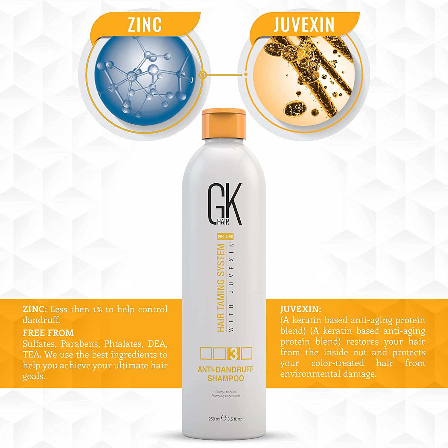 GK Hair Global Keratin Anti Dandruff Shampoo 250ml | Daraz.pk