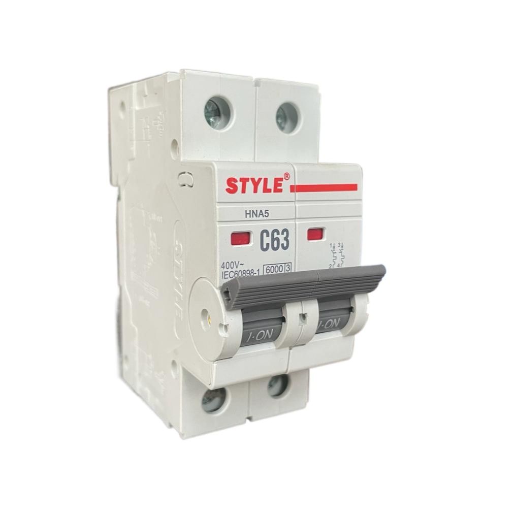 Style Electrical Circuit Breaker 63A & 32A Single Phase 2 Pole 220V ...