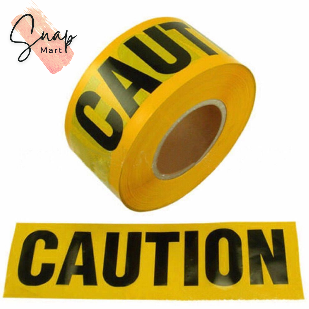 Yellow Caution 400M X 3" Roll Tape non adhesives Safety Barrier ...