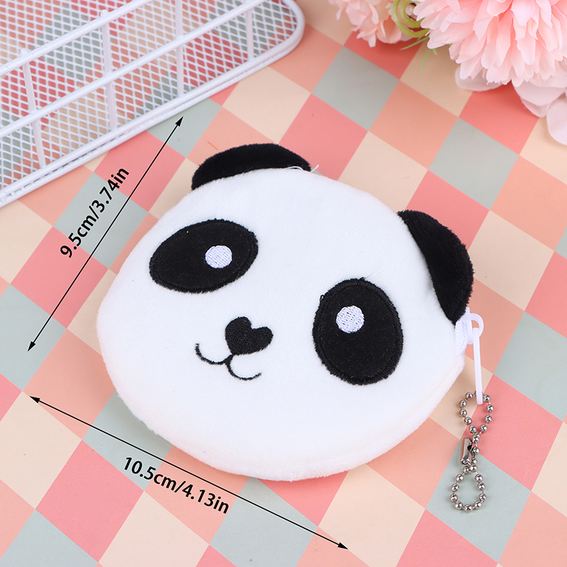 Cartoon Plush Animal Coin Purse Cute Panda Piggy Zipper Money Change ...