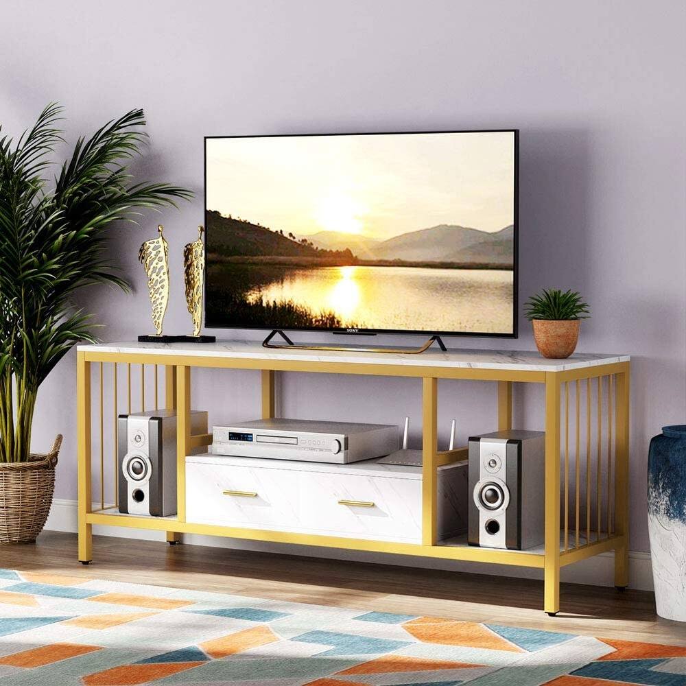LED Lounge Living Room Console Drawer Table TV Stand Table Luxury Table ...