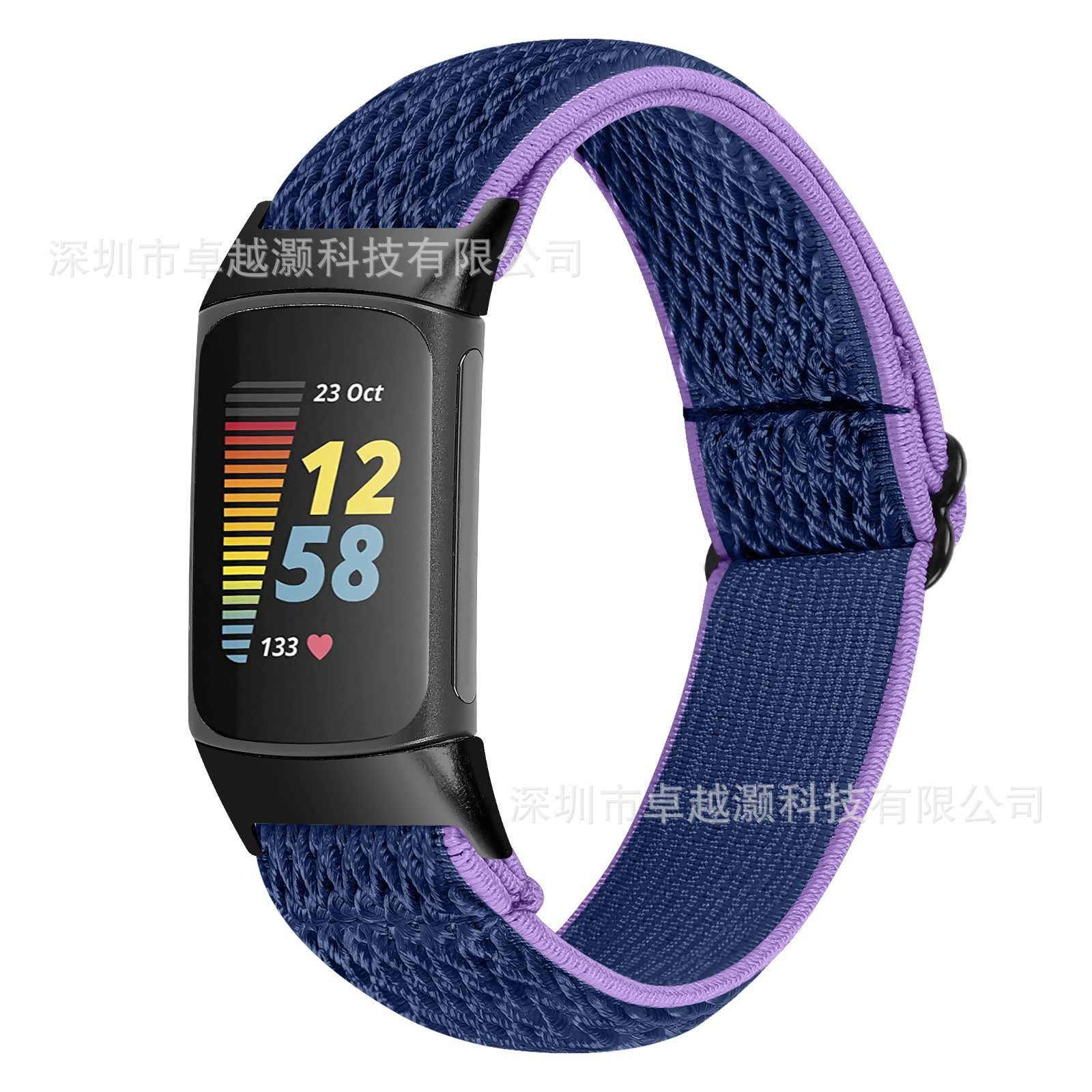 Applicable Fitbit charge6/5/4/3/2 Smart Watch New Wave Pattern Nylon ...