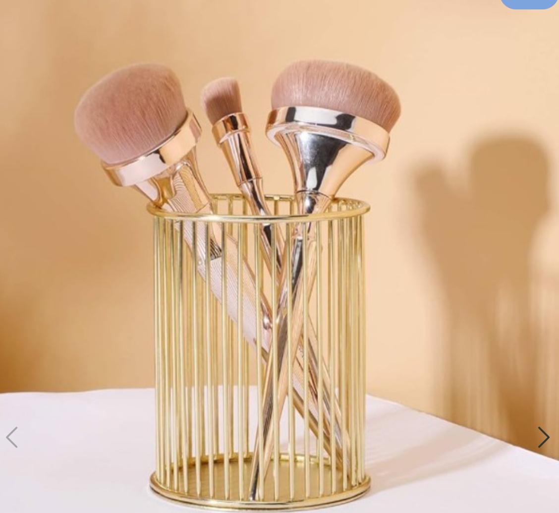 Brush Holder Iron Round Lipstick Brushes Pen Pot Organizer Box wire ...