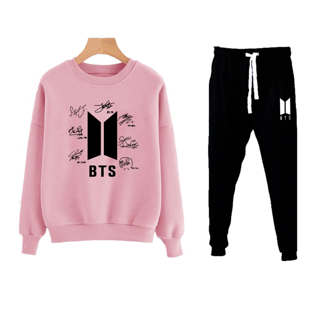BTS Printed Sweatshirt And Trouser Winter Collection Full Sleeve Fleece ...