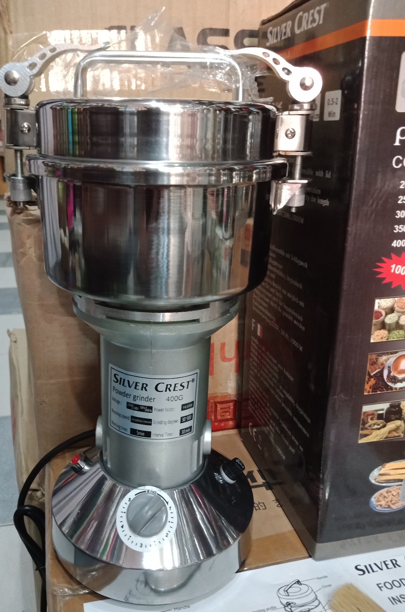 400 Grams and 1000 Grams Universal mill Heavy Grinder for Cereal, Grain ...