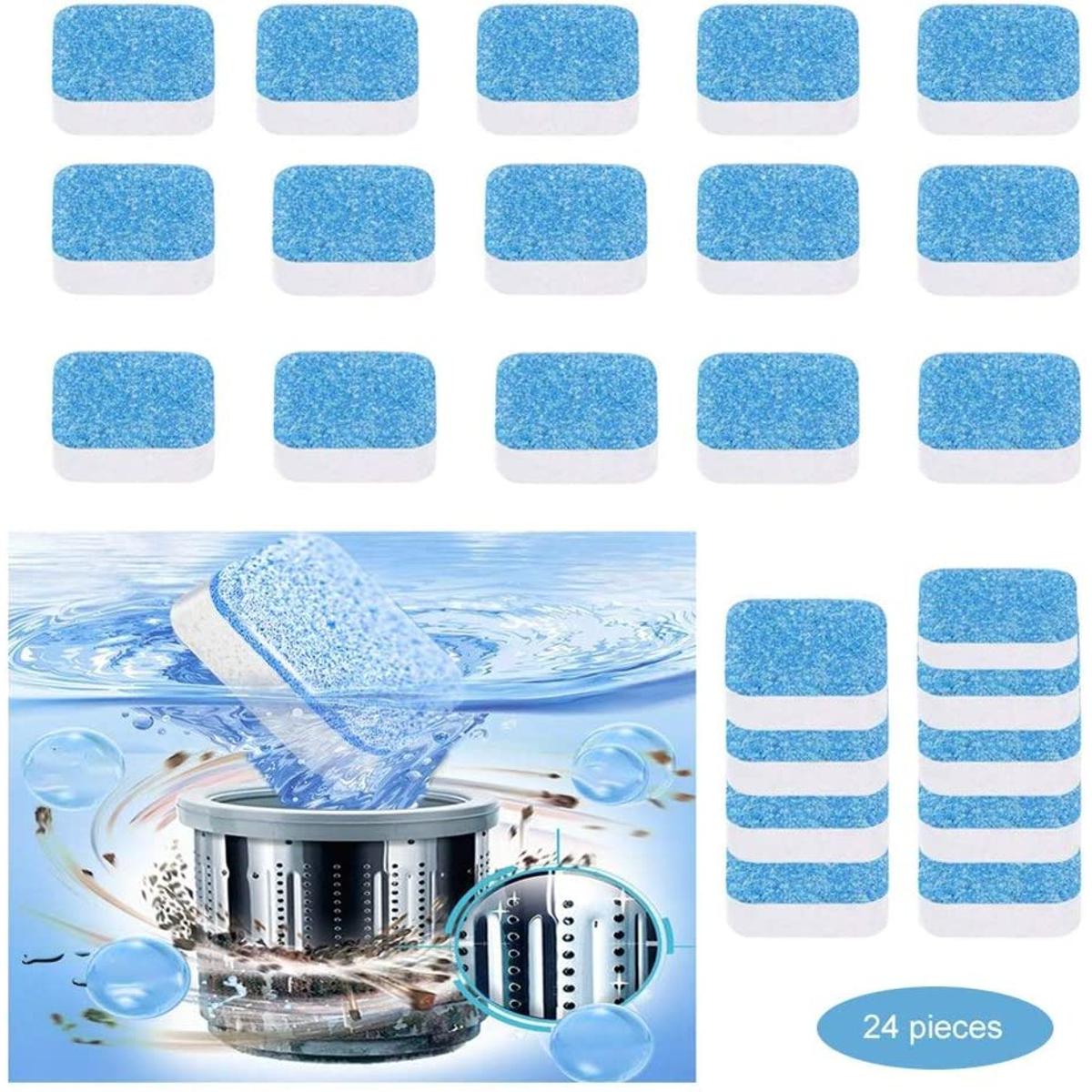 24 Pcs Amazing Quality Heavy Duty Washing Machine Cleaning Tablets Cube ...