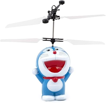 Flying Doremon Drone or Helicopter with led Light for Kids Indoor Games ...