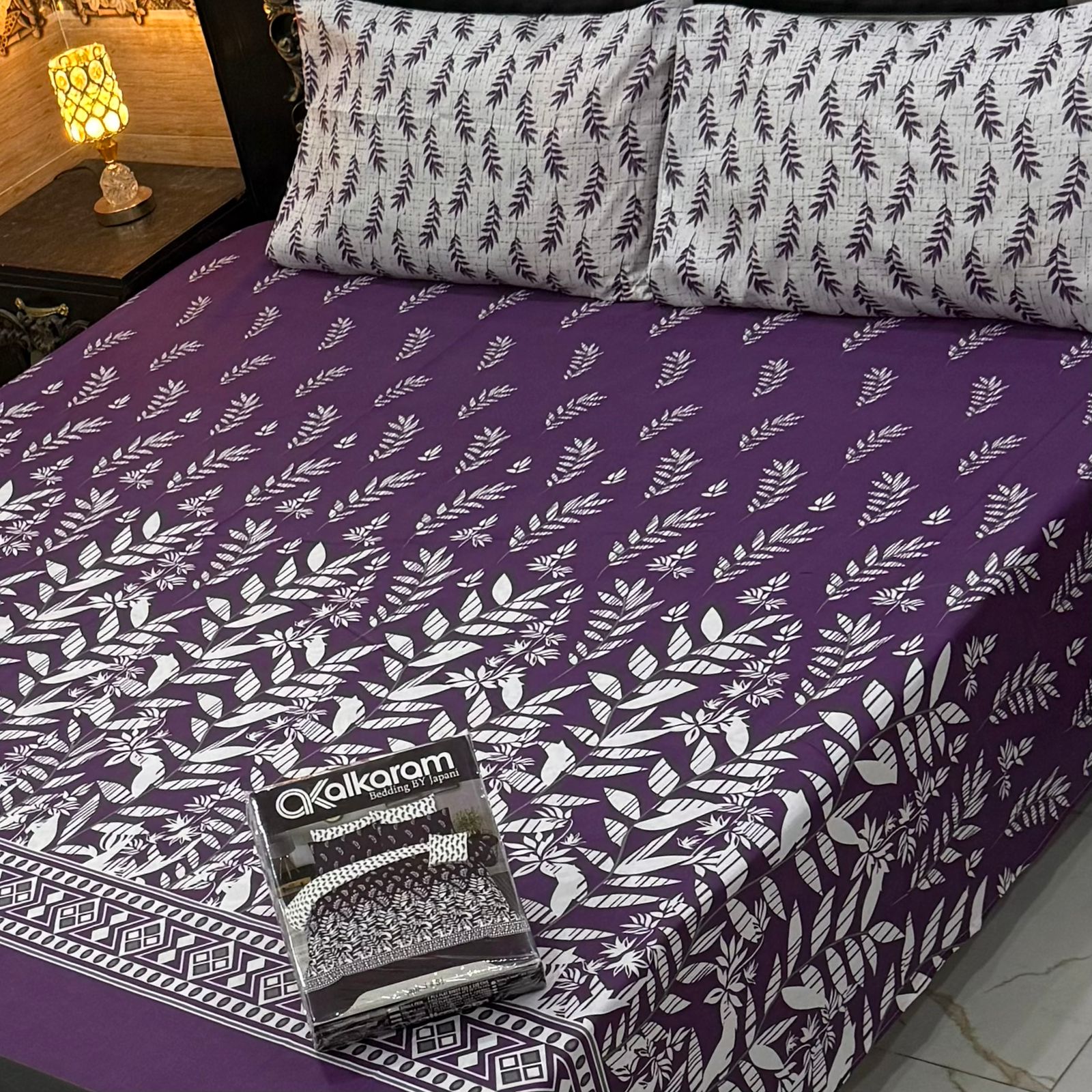 Printed King Size Bedsheet Set with Pillow cover Cotton BedSheet Gift ...