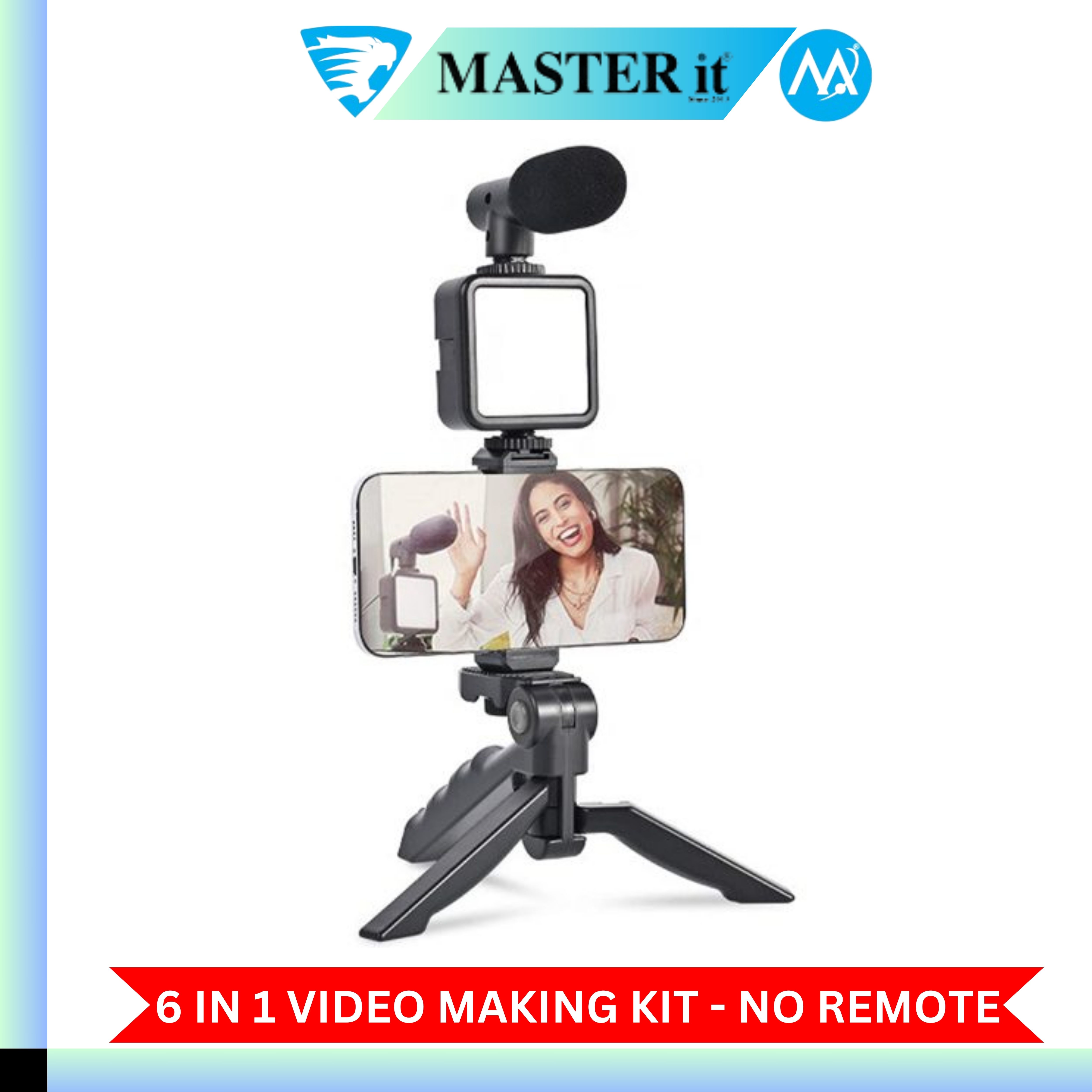 6 in 1 Video Making Vlogging Kit With Remote - Tripod For Smartphone ...