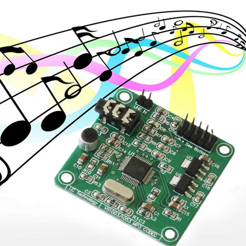 Vs1053 Audio Decoding Module Mp3 Player On Board Replacement Spare Parts Accessories Recording