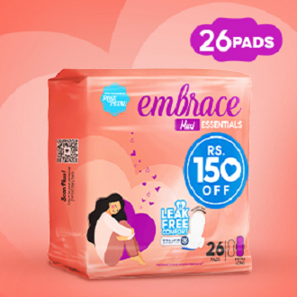 Embrace Essential Maxi Thick Sanitary Pads Extra Long Trio Pack 26 Pads ...