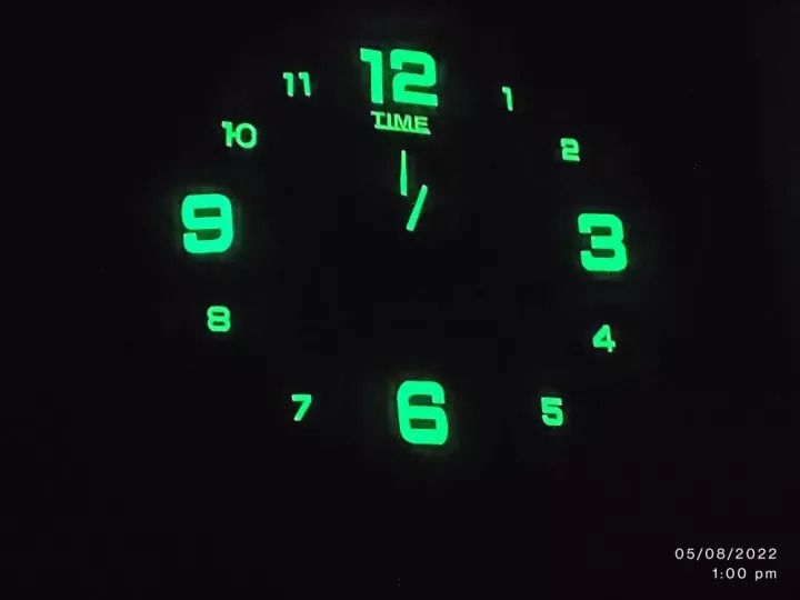 New DIY 3D Clocks Night Luminous Large Wall Clock wooden Light at Dark ...