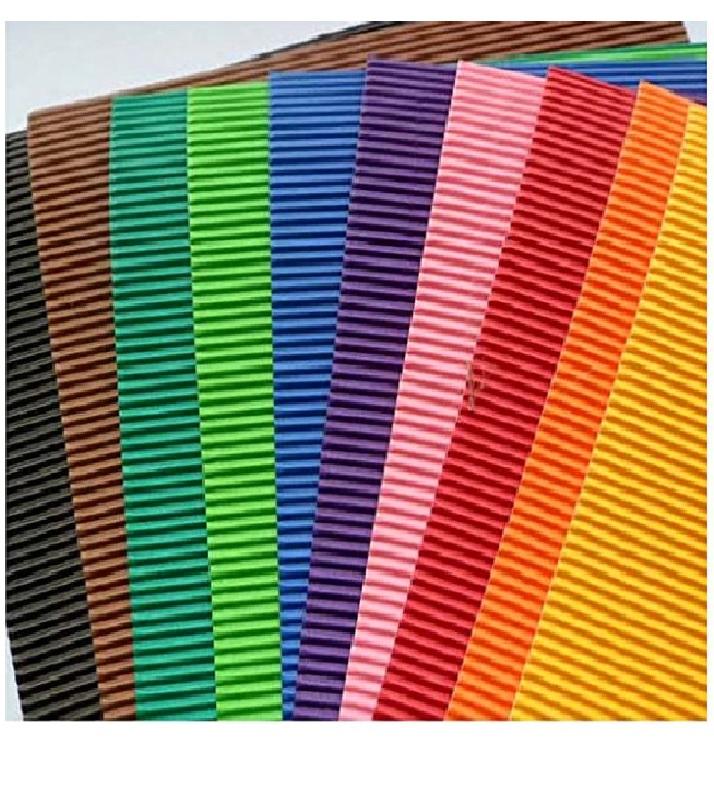 A4 Size Colored Corrugated Craft Paper Sheets for Scrapbooks, Posters ...