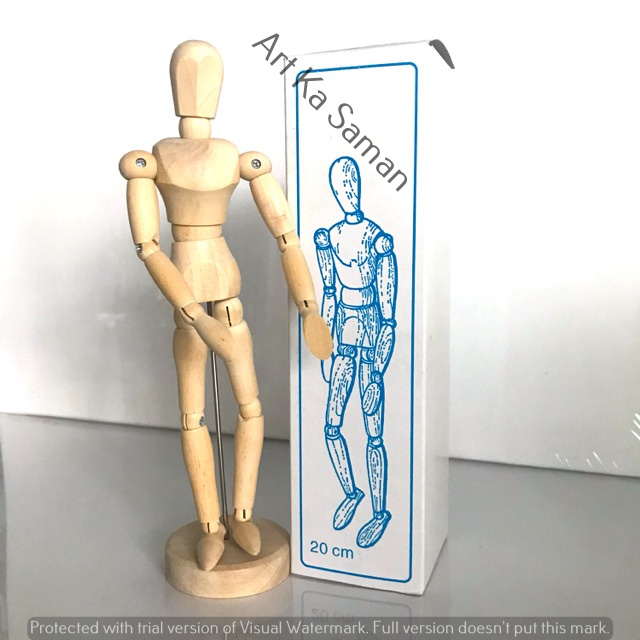 8/12 Inches Wooden Artist Drawing Manikin Male Articulated Mannequin ...
