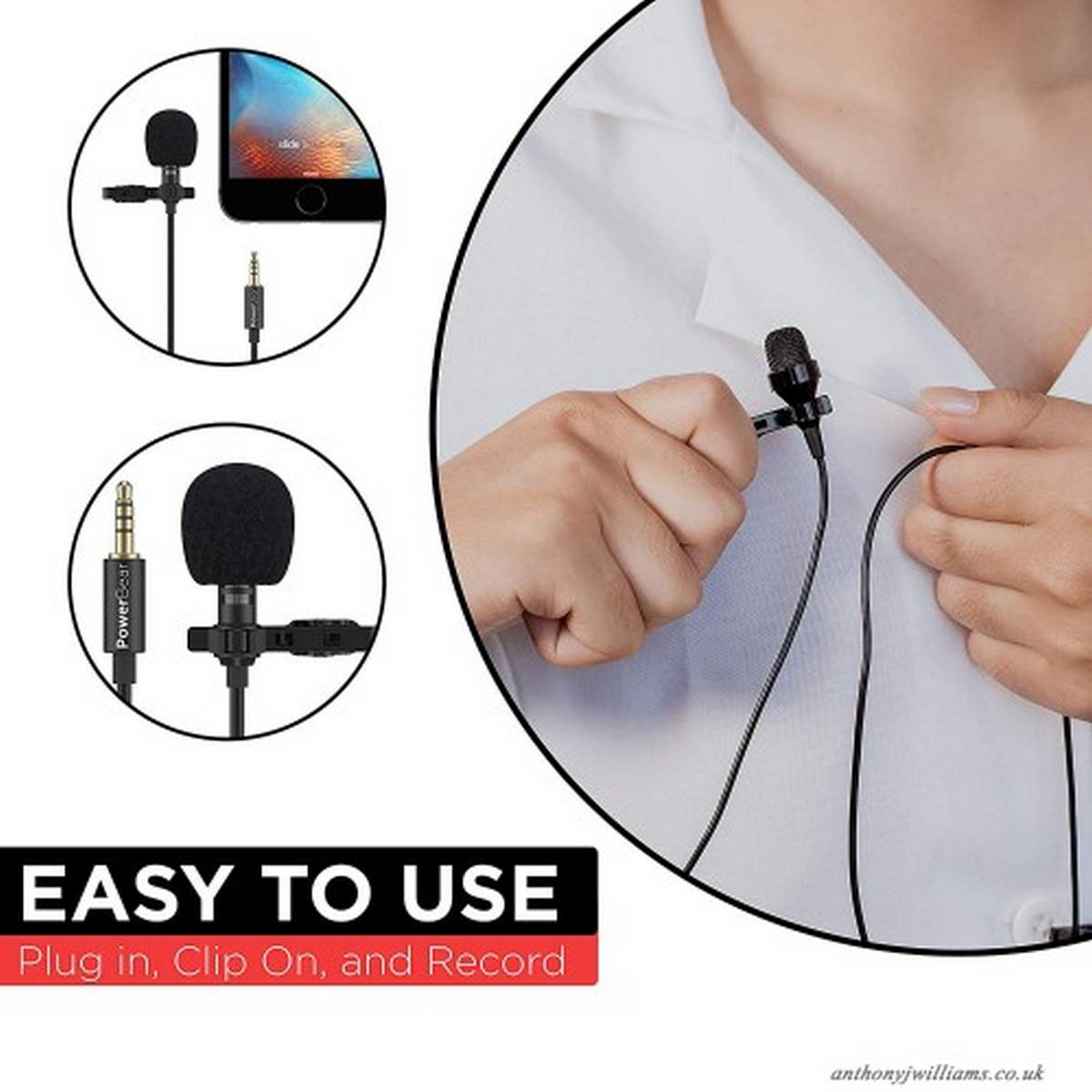 HD Voice Recording Mic Lapel Lavalier Mick for Youtube Vlog Blogging or ...