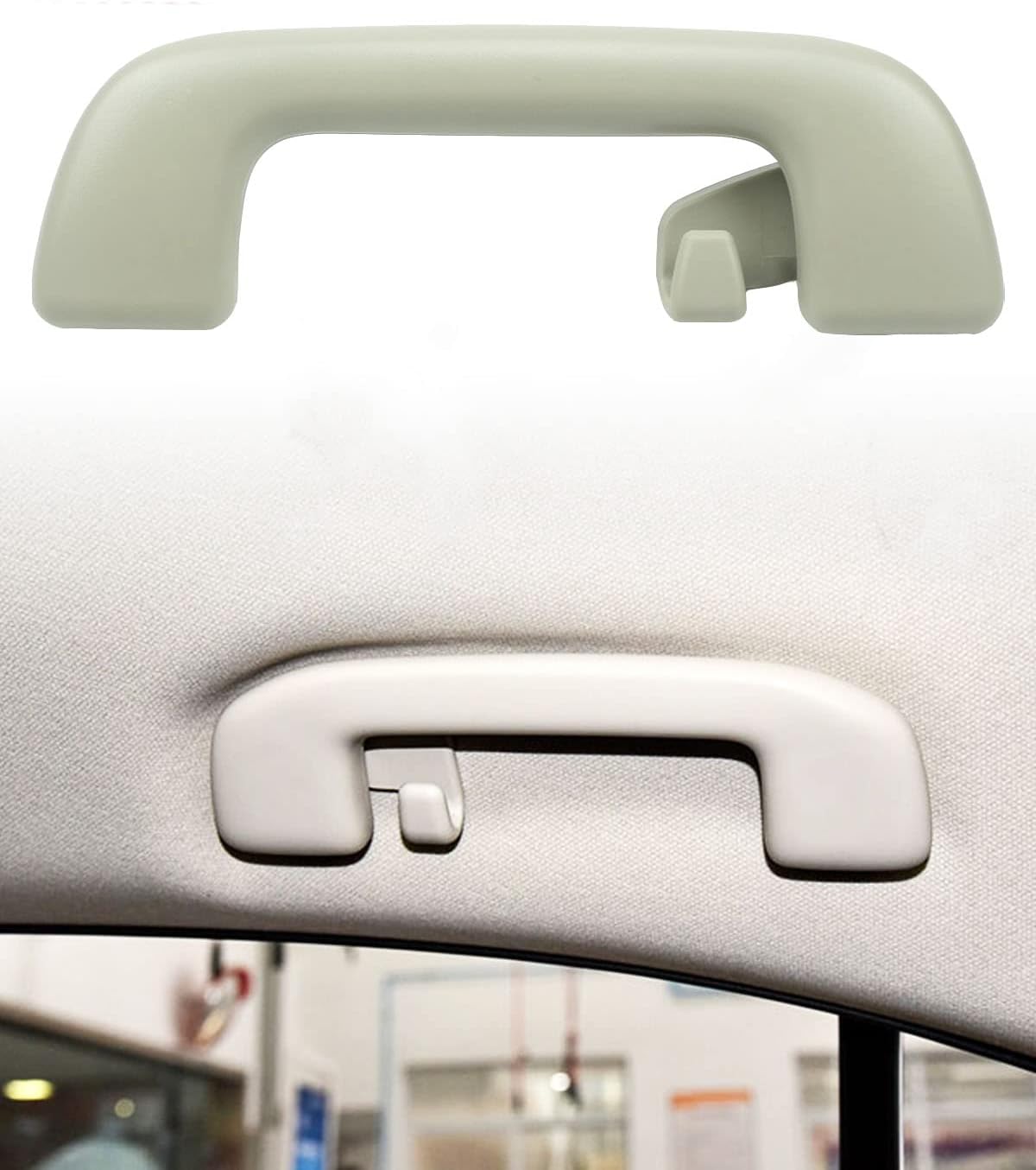 Auto Inner Roof Pull Handle Grab Beige With Hook LH=RH Universal For ...