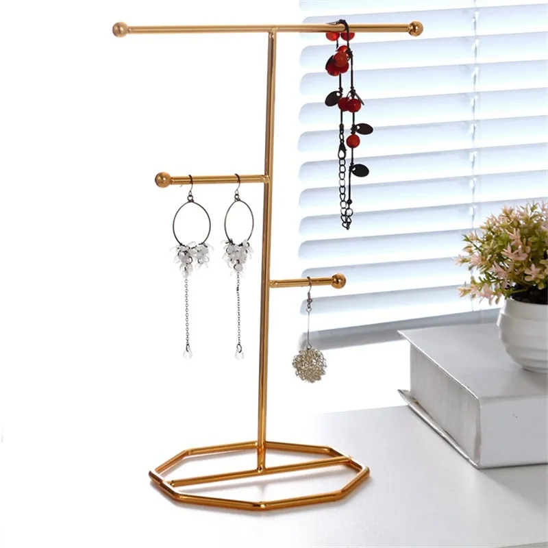 Customized Wrought Iron Jewelry Display Stand Table Top Hanging ...