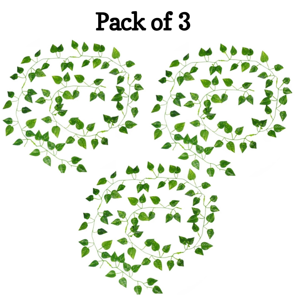 Pack of 3 Artificial Money Plant bail Leaves for Decoration ...
