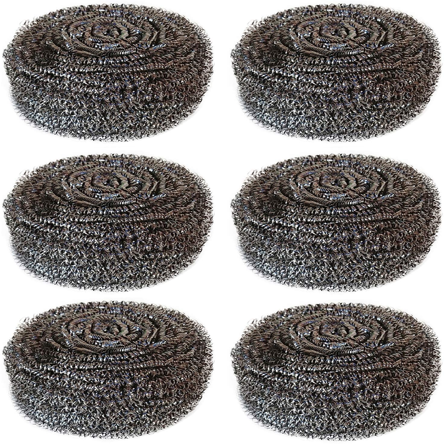 pack of 6 stainless steel dish washing scrub for kitchen use | Daraz.pk