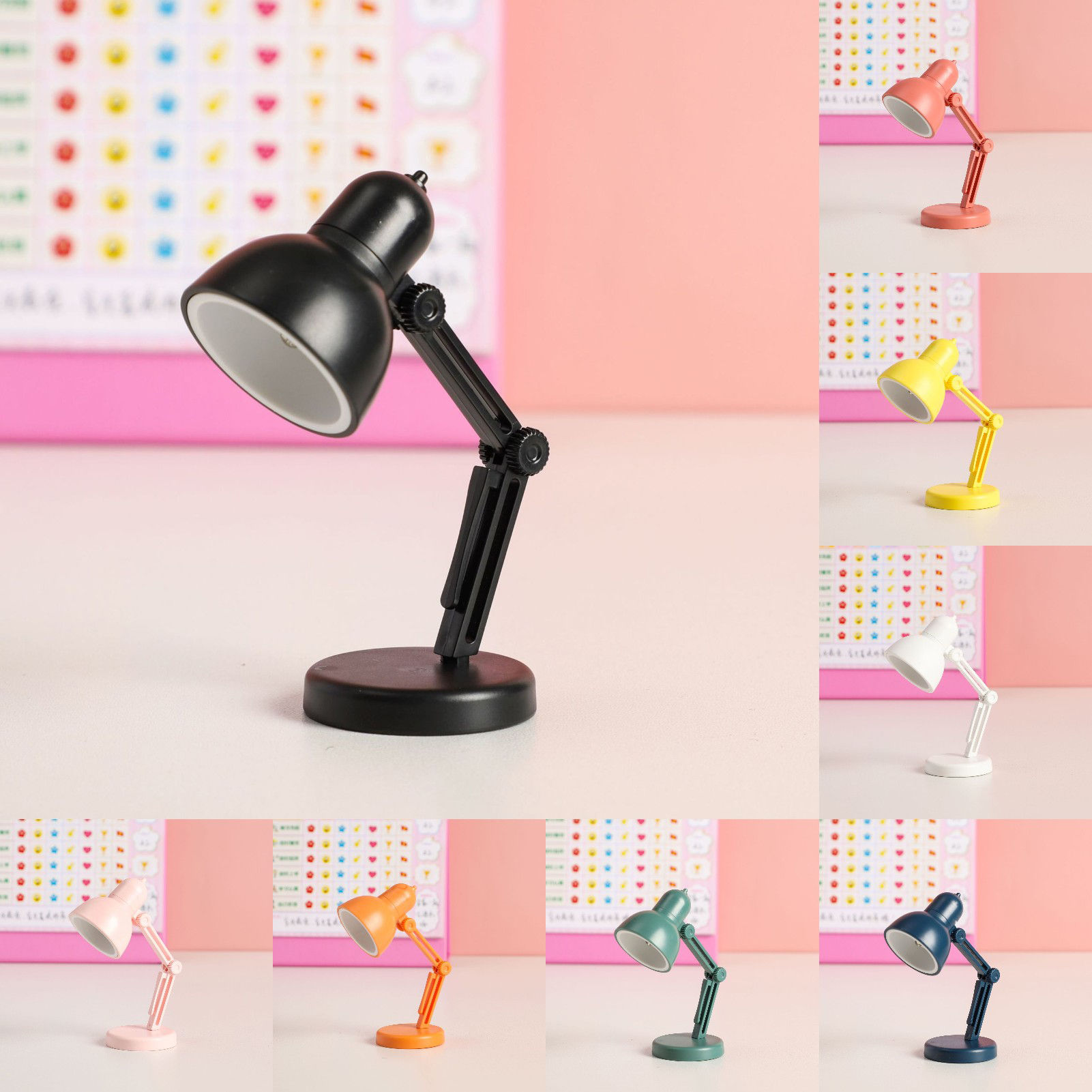 Mini LED Reading Lamp With Extra Cells Foldable Cute Lightweight Clip ...