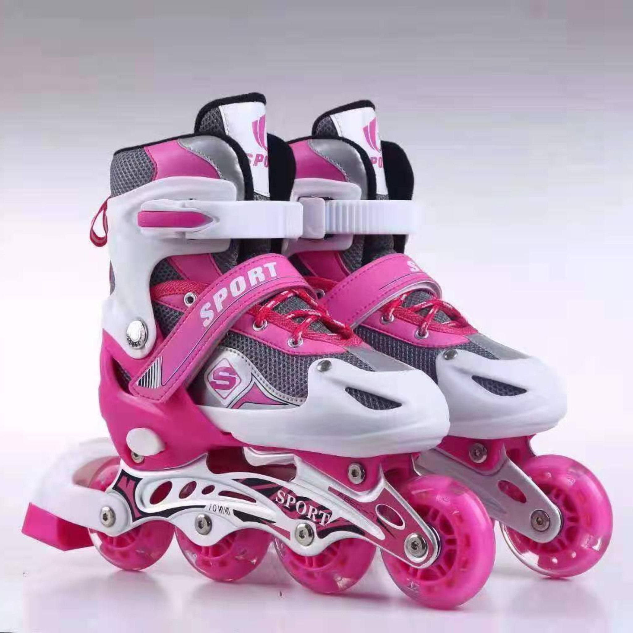 Adjustable Inline Skate shoes rollers for boys and girls 4 wheel skate ...