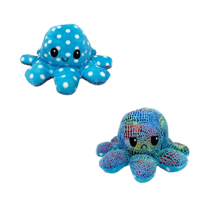 Reversible Octopus 2 in 1 Happy and Sad face Plush toy | Daraz.pk