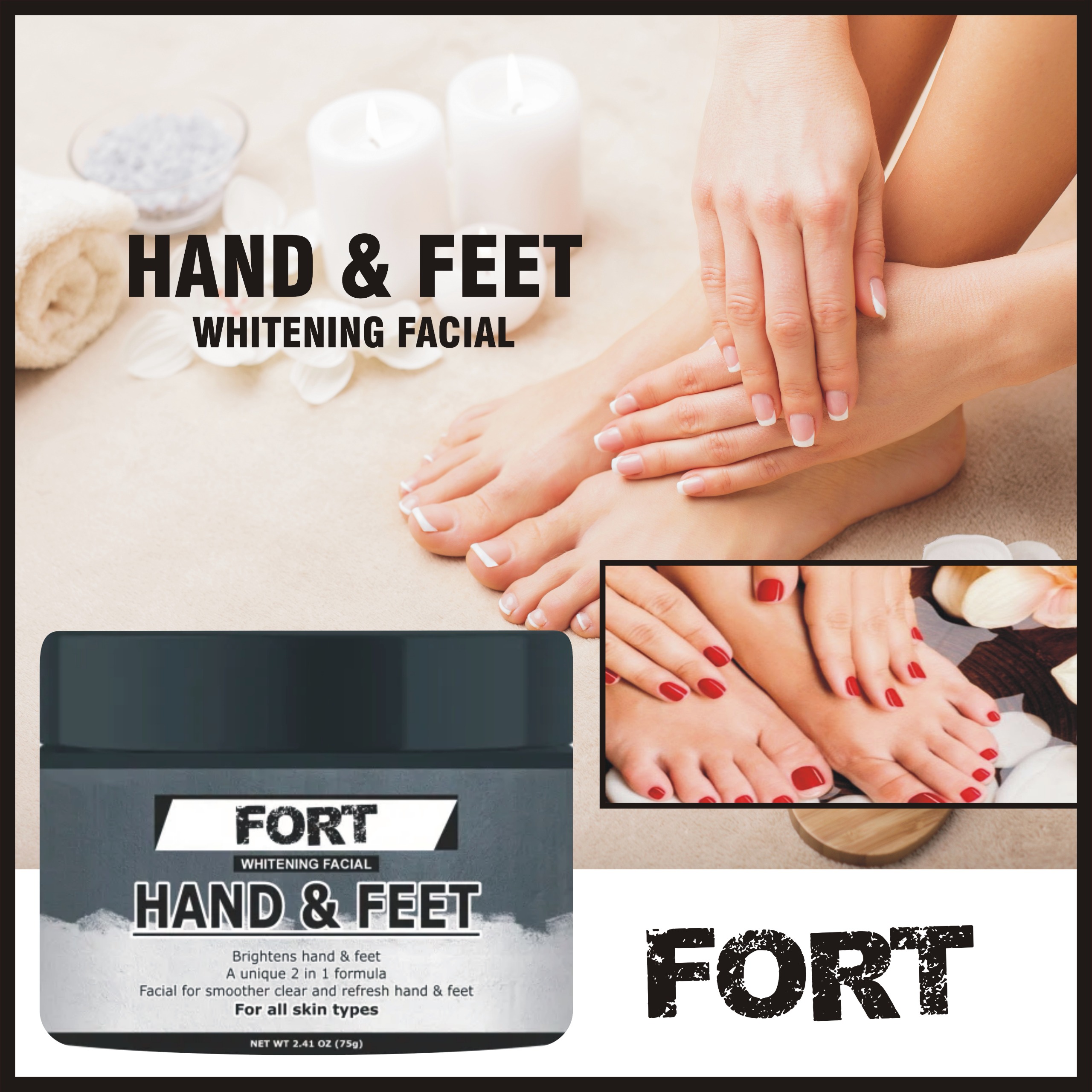 FORT Hand & Feet Whitening Fecial - Fecial For Smother Clear & Refresh ...