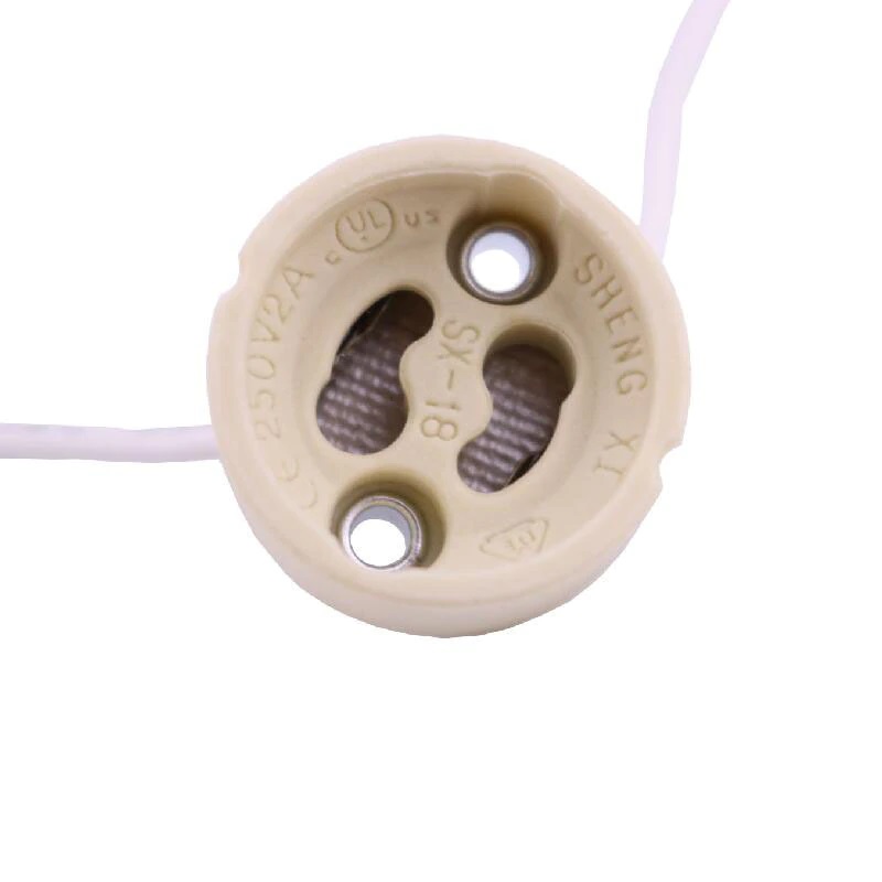 GU10 Base Socket Wire Connector Lamp Holder Ceramic GU 10 Sockets For ...