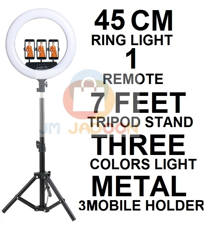 26CM/ 36CM/45CM Ring Light with Mobile Holder and 7ft Tripod Stand RingLight with 7 Feet Stand ...