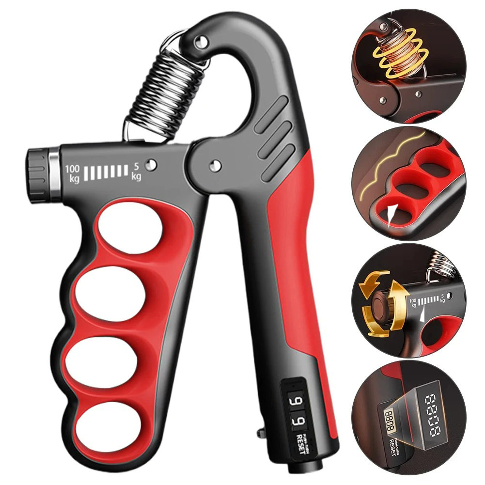Adjustable Hand Gripper Automatic Counting, Non-Slip Hand Grip Strength ...