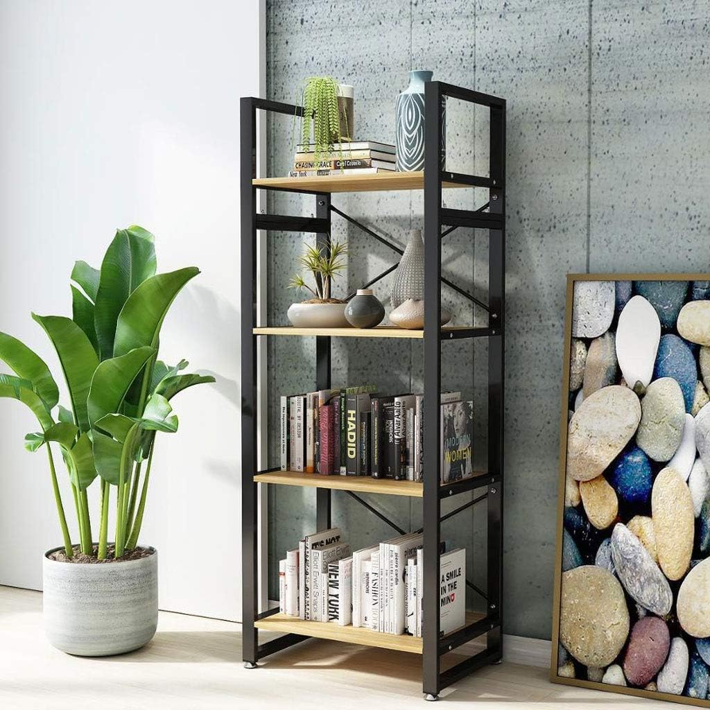 4-Tier Elegant Bookcase, Shelving Unit for Home & Office. Durable ...