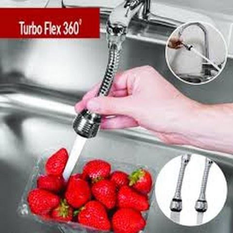 Turbo Flex 360 Stainless Steel Flexible Faucet Sprayer Sink Faucet ...
