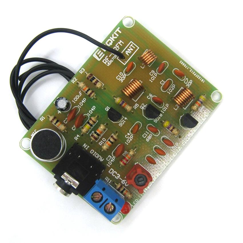 3 Transistor FM Transmitter Frequency Modulation Wireless Microphone ...