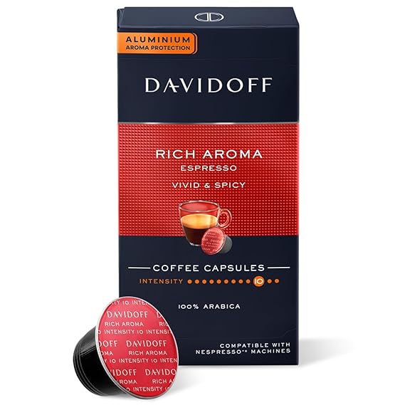 DAVIDOFF Rich Aroma Coffee Capsules. Nespresso Machine Compatible ...
