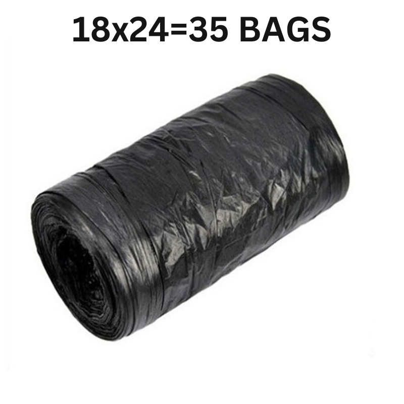 RAZI Black Garbage Bags For Dustbin 18X24 inch1 Roll/35 Bags Trash bags ...