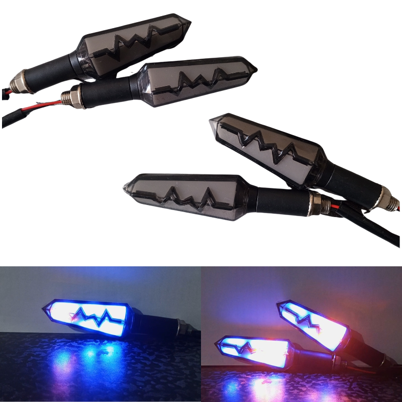 Bike Indicator HeartBeat Running Style With LAVA DRL Yellow-White ...