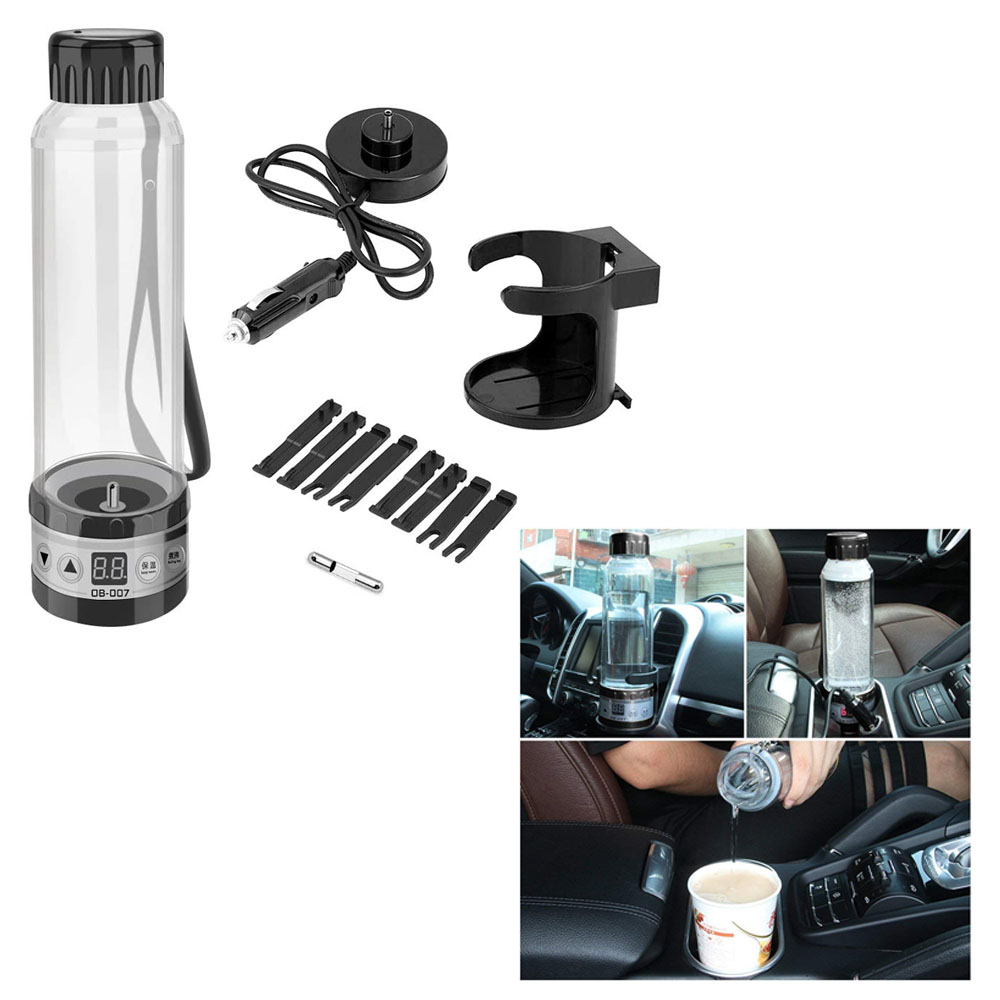 12V Car Kettle Boiler 420ml Portable Heated Travel Mug Water Boiler For ...