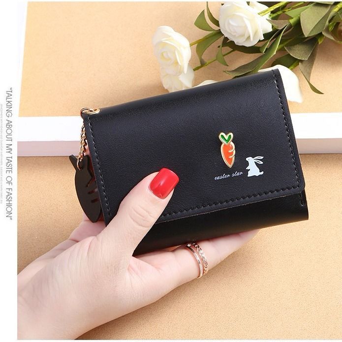 Cute Rabbit Women's Wallets Short Tassel Pendant Wallet Coin Purses ...