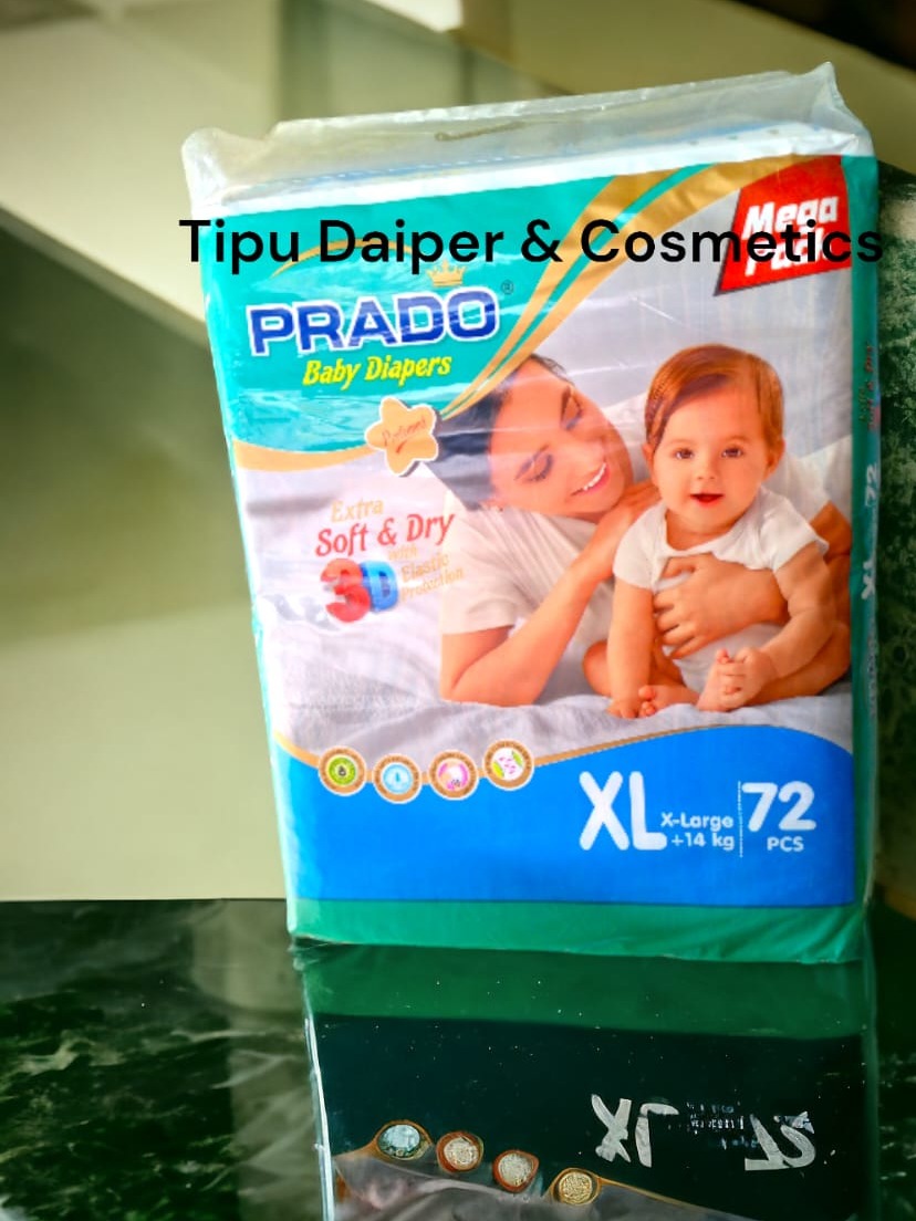 Prado Extra Soft Baby Diapers Jumbo Pack SIZE 5 (xl) 72 Pcs | Daraz.pk