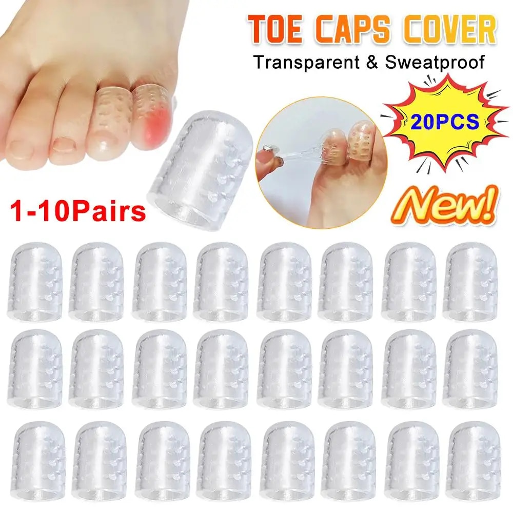 1-10Pairs Toe Separator Breathable Silicon Toe Caps Toenails Protection ...