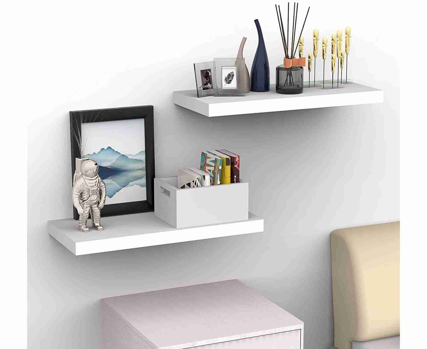set of Medium Shelve ( 12 Inch X 5 Inch) Adorable Floating Wall Shelves ...
